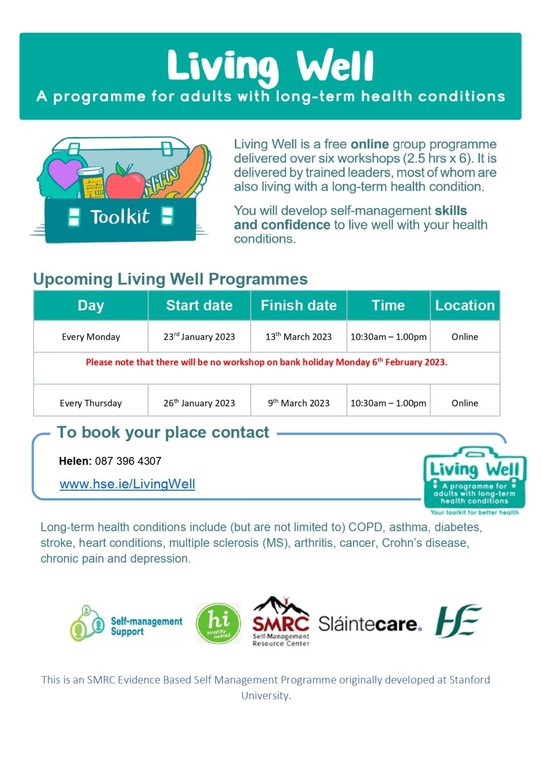 Living Well Free HSE Programme – » Leitrim GAA – CLG Liatroma